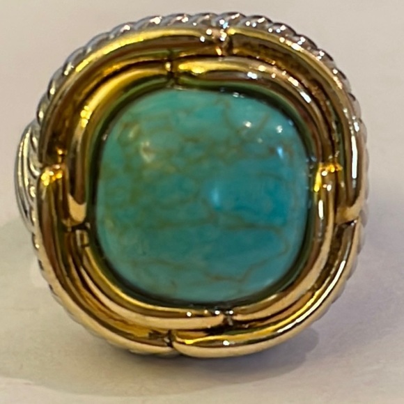 Jewelry | Ring Size 8 With A Turquoise Colored Stone Nwot | Poshmark
